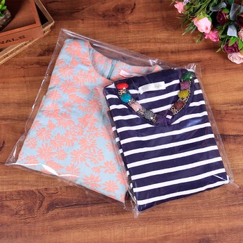 Custom T Shirt Printing Packaging Bag With Self Adhesive Own Logo Clear ...