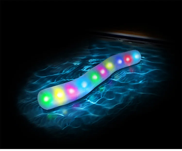 Heavy Duty Vinyl Inflatable Pool Noodle With Built-in Led Lights Water ...