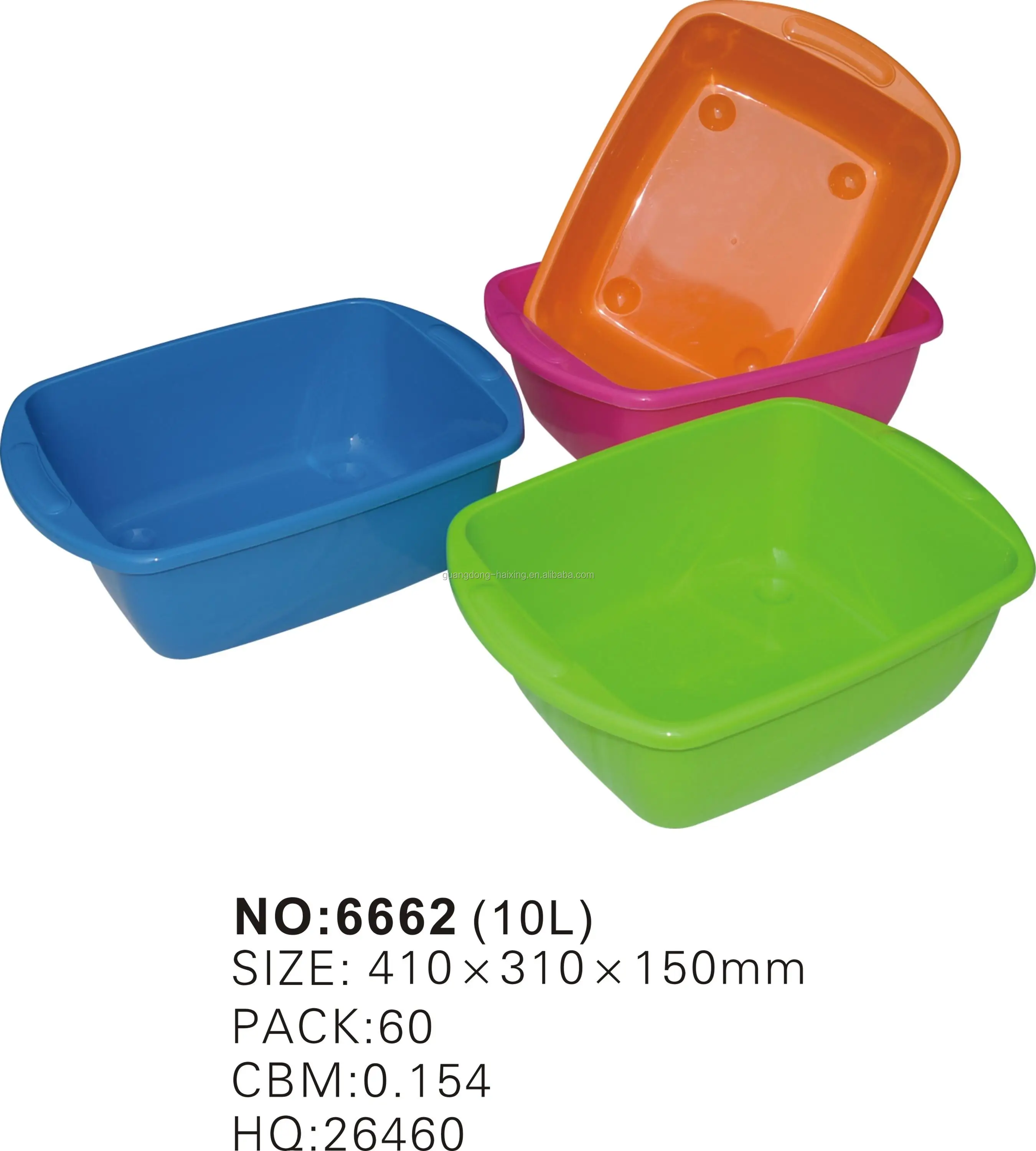 Bathroom 10l Hand/hair Washing Basin Rectangular Water Basins Plastic ...