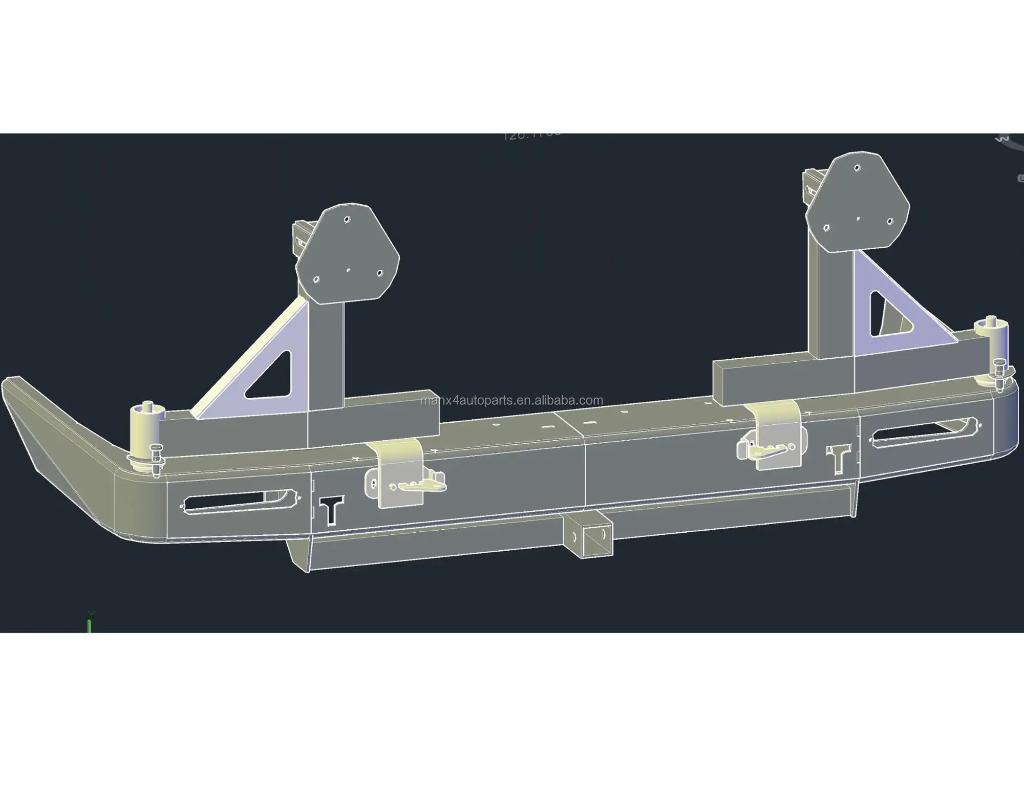 4x4 Toyotas Landcruiser Lc200 Steel Rear Bumper 4x4 Accessories Rear ...