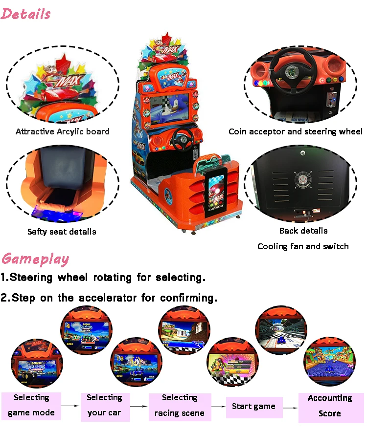 Racing Arcade Machine - Coin Operated Car Racing Game