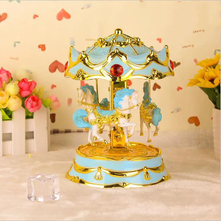 Custom Navidad Plastic Christmas Fairy Carousel Music Box - Buy Plastic ...