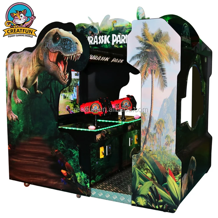 2 Players Indoor Coin Operated Electronic Dinosaur Target Shooting Game ...