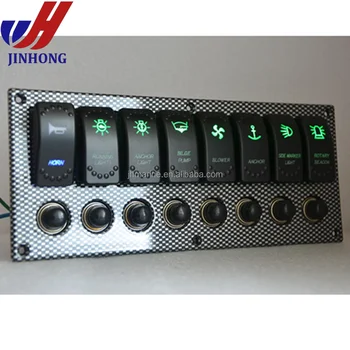 8 Gang Marine Rocker Switch Panel Carling Arb Size Switch Panel Rocker ...