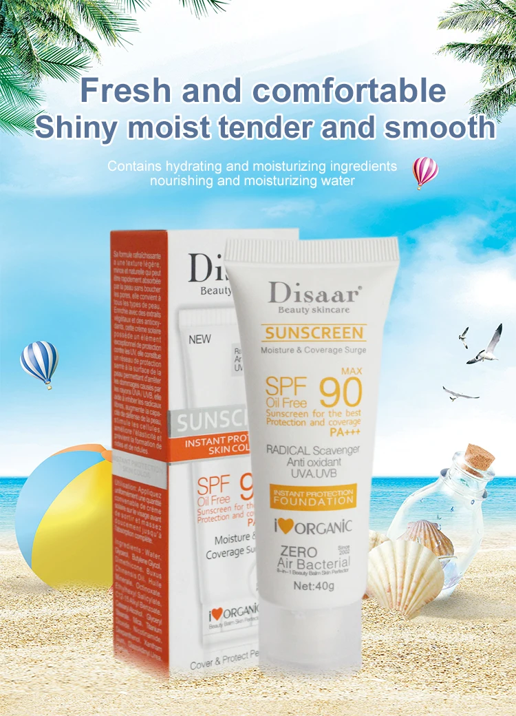 Disaar Spf 90 Sunblock Oil Control Moisturizer Whitening Organic ...