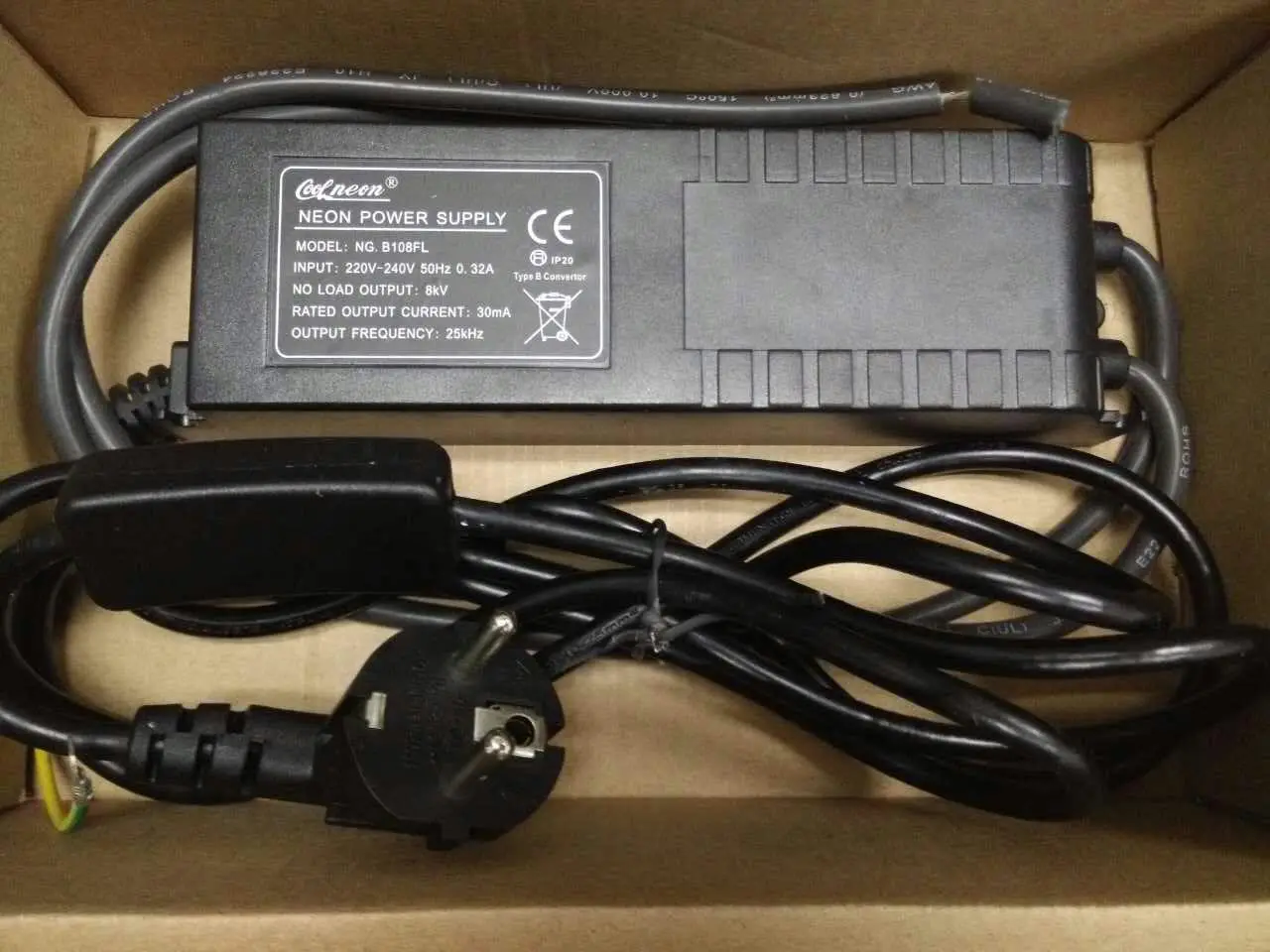 10 KV Glass Tube Neon Sign Transformer with 110 V and 220v Certification