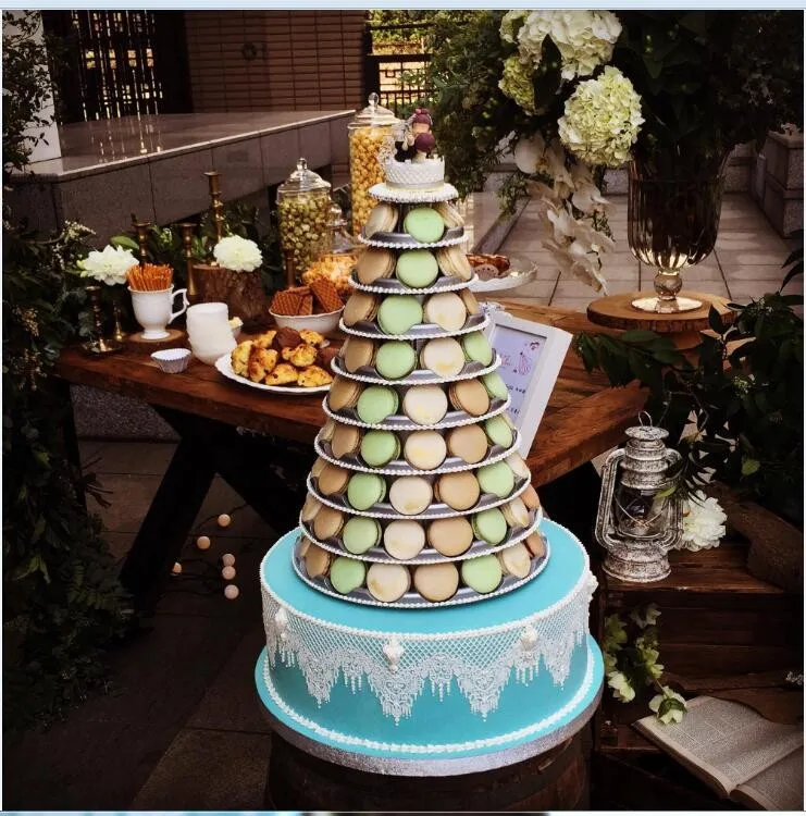 1-10 Tiers Macarons Tower Front-face Macaron Packaging 10 Tier Macaron ...