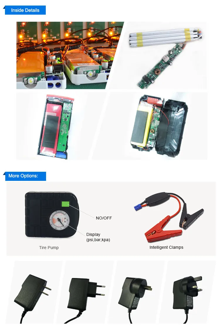 12v 8000mah Portable Jump Starter For 5.0l Petrol Car Battery Jump ...