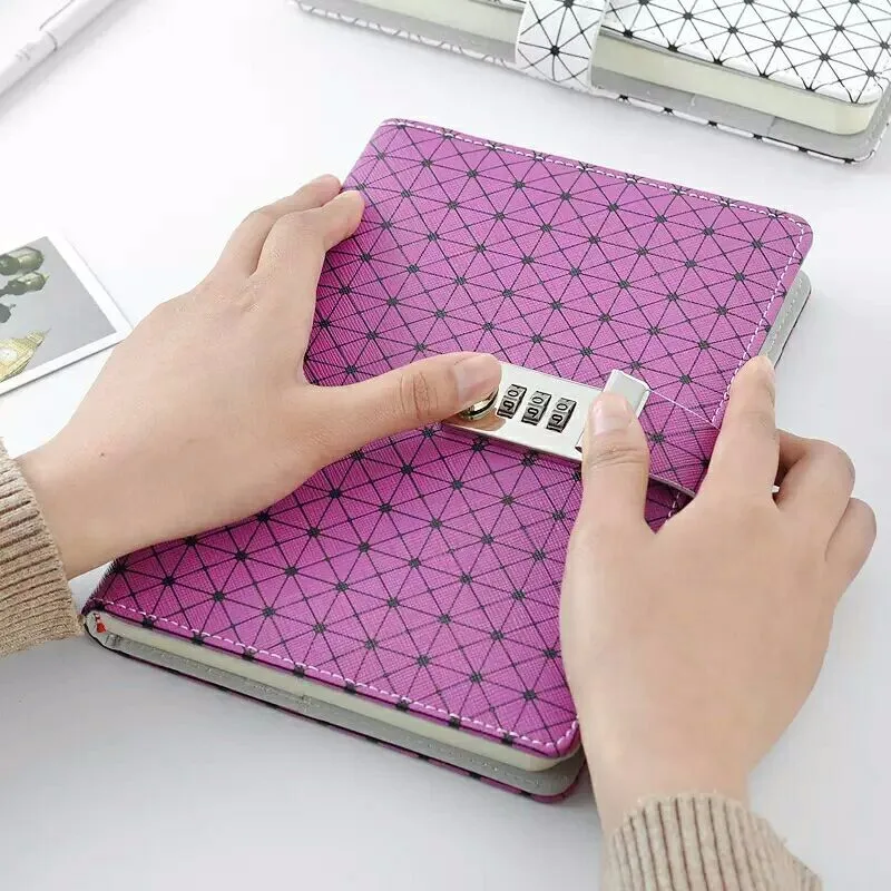 Cute Dairy Lock Nootebook With Metal Lock Organizer Diary Planner ...