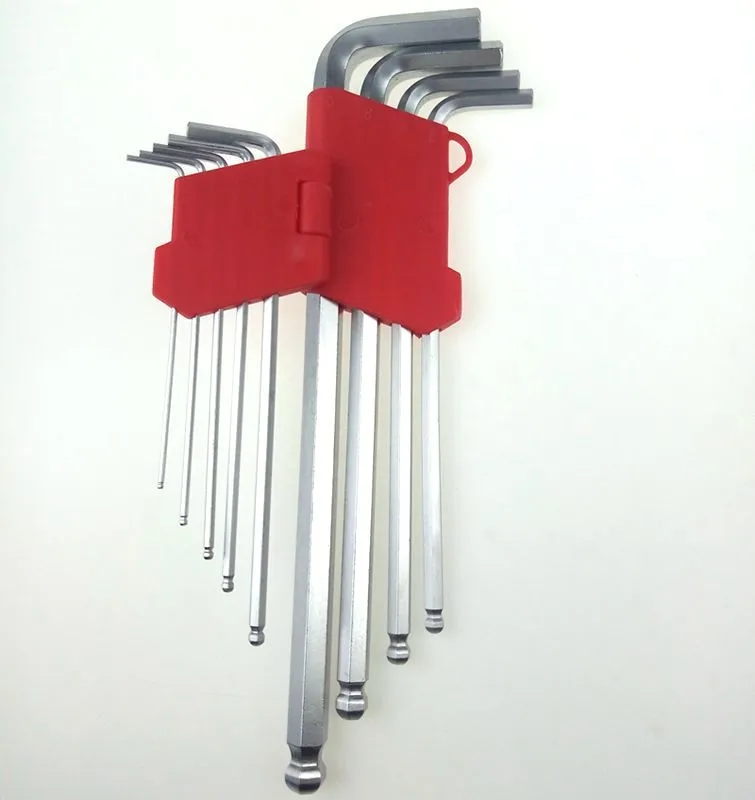 9-piece Extra Long Arm Metric Allen Key Spanner Set