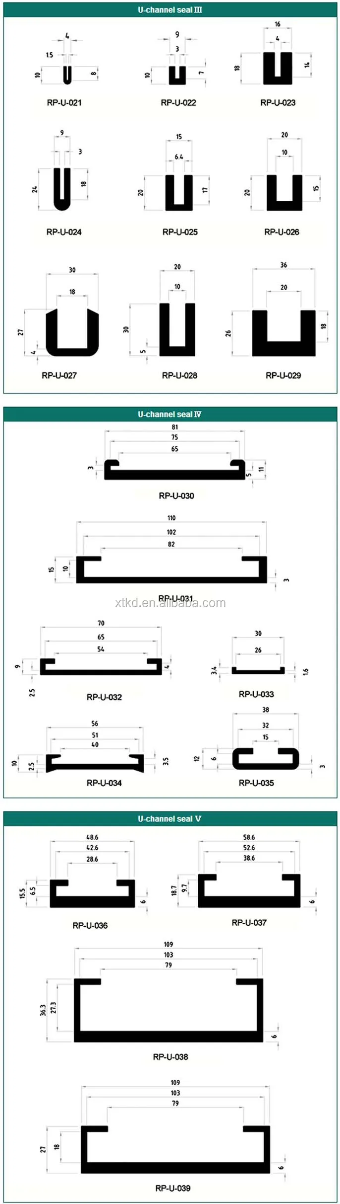 Rubber U Channel Capping Rubber U-shaped Extrusion Sealing Strip - Buy ...