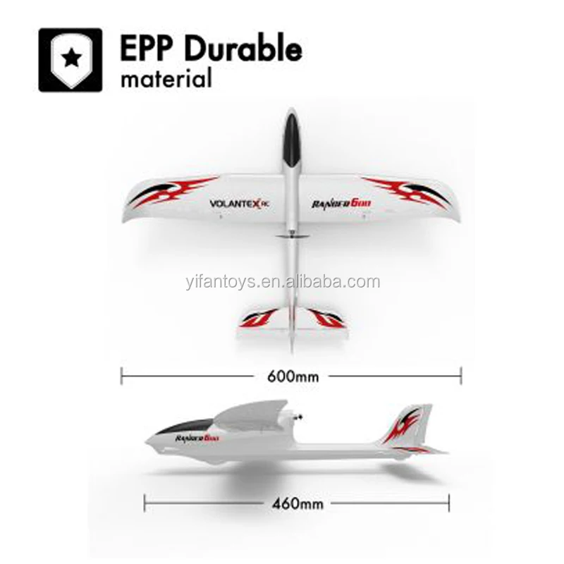 Perfect For Beginner Practice Epp Glider Plane 2.4g 4ch 600mm Pusher Rc ...