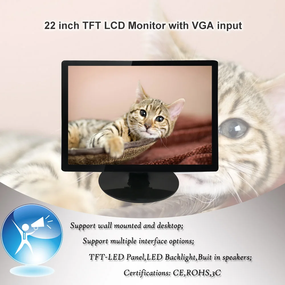 Full Hd Flat Screen Monitor 22 Inch Led 1080p Smart Tv For Hotel ...