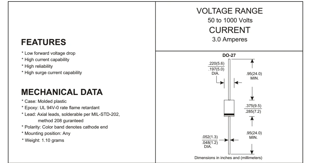 Fast Recovery Rectifier Diode FR304 400V - Xuyang Diodes