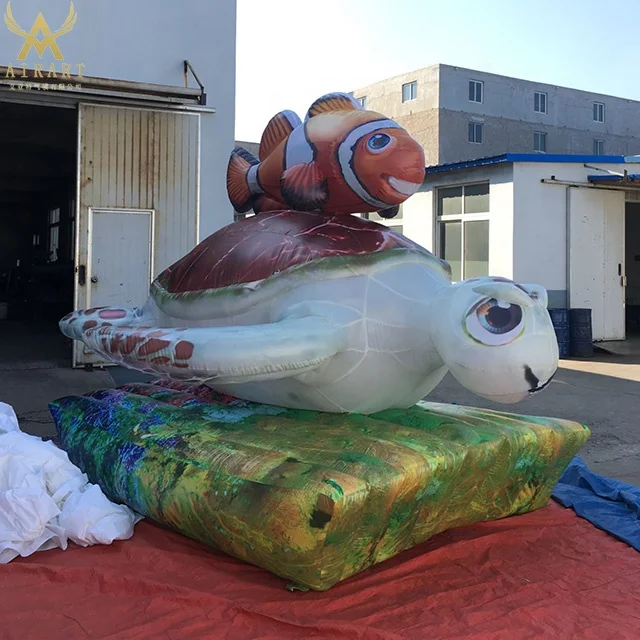 Funny Sea Animal Theme Party Inflatable Nemo Fish and Turtle Balloon ...