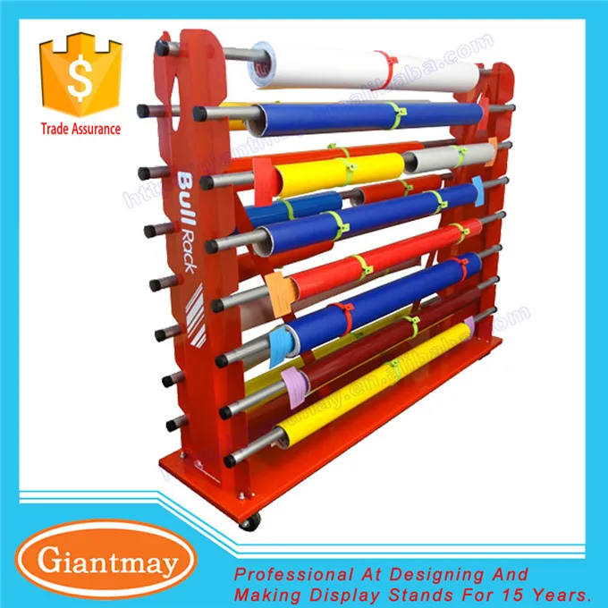Oem Custom Removable Double Sides Fabric Roll Display Rack From ...