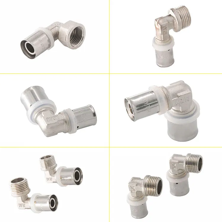 High Press Pex-al-pex Brass Press Fitting For Multilayer Pipe - Buy Brass Fitting For Multilayer ...