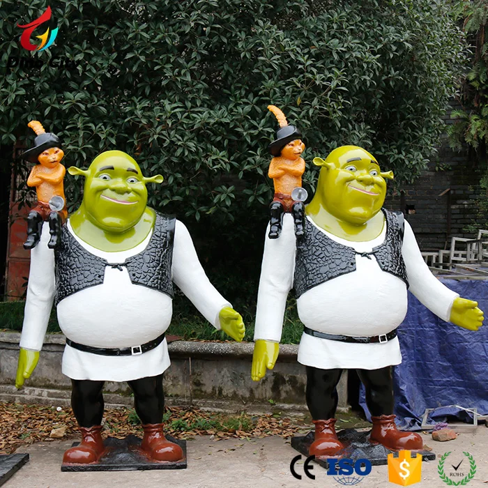 High Evaluation Emulational Shrek Statues for Outdoor Equipment
