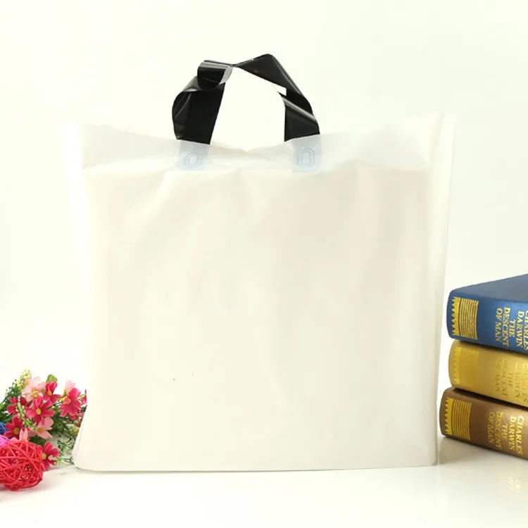 Custom Printed Logo Clothes Shopping Poly PE Bag with Handle