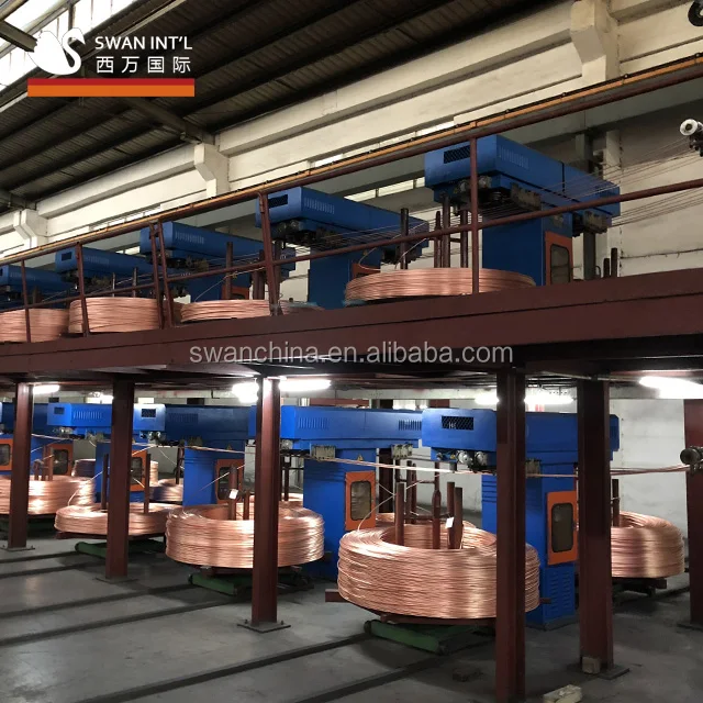 Shanghai Swan Upward Process Oxygen Free Copper Rod Continuous Casting ...