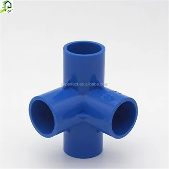 4 Way Tee Cross Pvc Pipe Fittings For Water Drainage - Buy Four Way Tee ...