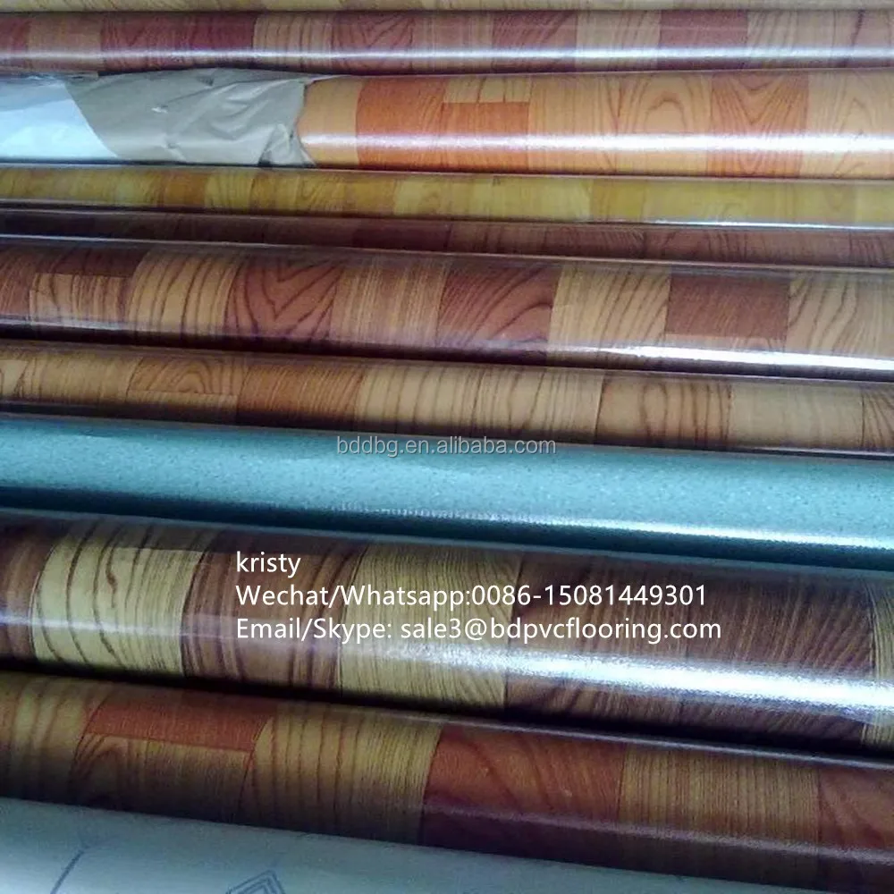 PVC Carpet Wood Plank Vinyl Floor Mat - Durable & Stylish