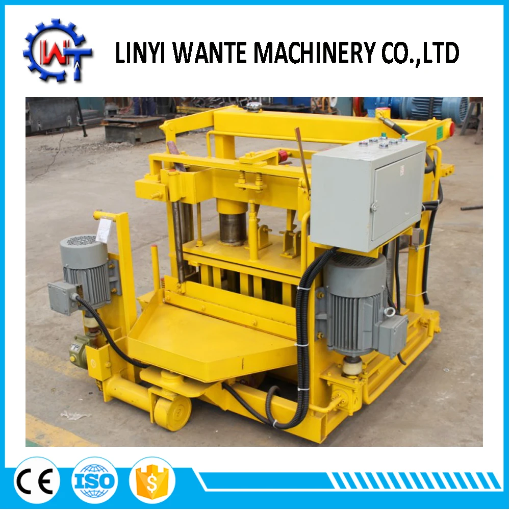 Wante Brand Mobile Egg-laying Manual Concrete Block / Brick Making ...
