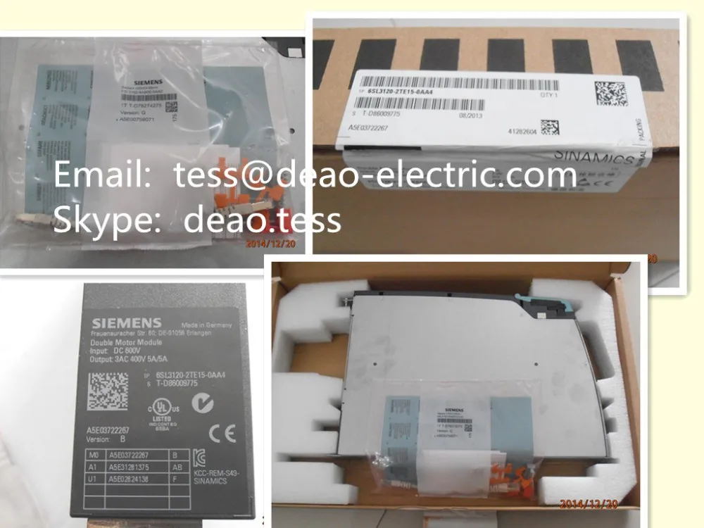 Siemens Sinamics S120 이중 모터 모듈 입력: Dc 600v 출력: 3ac 400v 3a/3a 프레임 ...