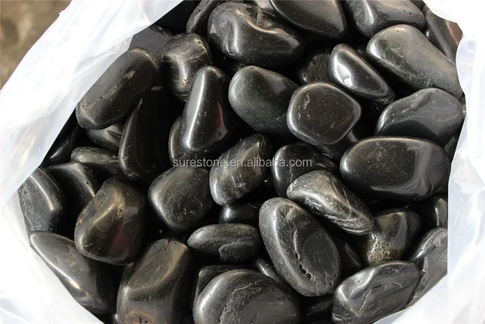 Highly Polished Black Pebbles,River Rocks Natural Pebbles Stone - Buy ...