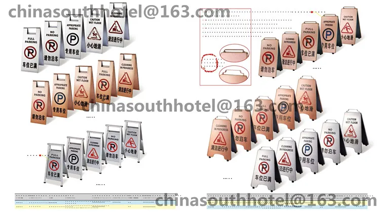 Matt Stainless Steel Display Warning Sign Stand/caution Sign Stand ...