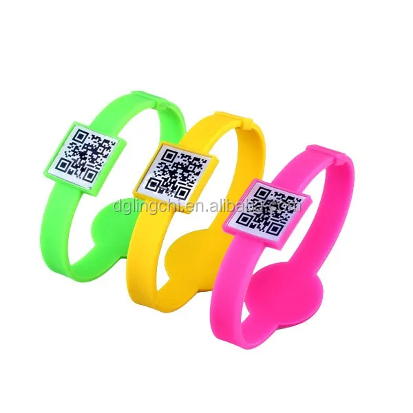 Custom Qr Code Wristband Silicone Bracelet For Promotion Activity - Buy ...