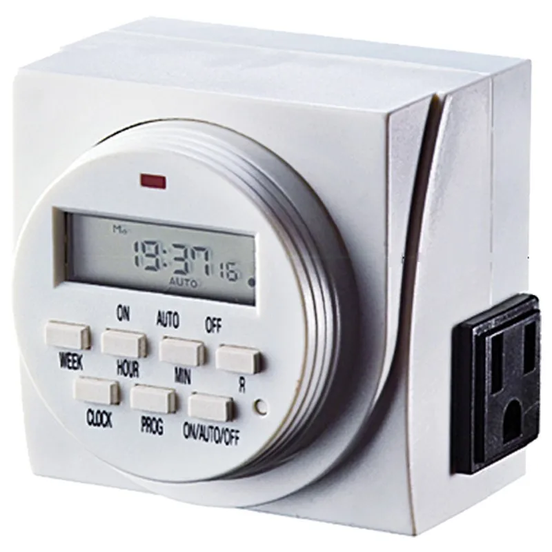 110v Weekly Digital Timer With Two Outlets For Hydroponics - Buy 110v ...