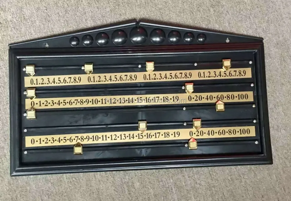Wooden 4 Player Billiard Snooker Table Counting Scoreboard - Buy ...