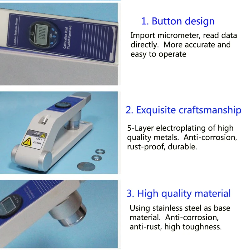Digital Display Portable Fabric Textile Softness Test Meter