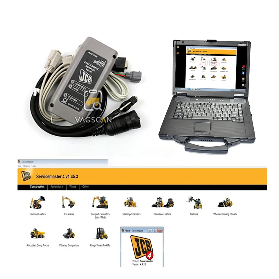 Diagnostic Kit Dla For Jcb Electronic Service Tool Servicemaster V1.73. ...