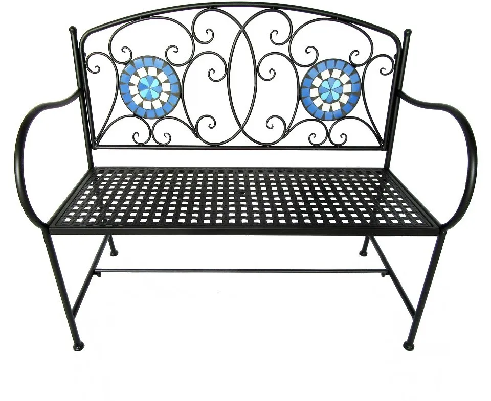 patio metal wrought iron table set garden Outdoor Bench| Alibaba.com