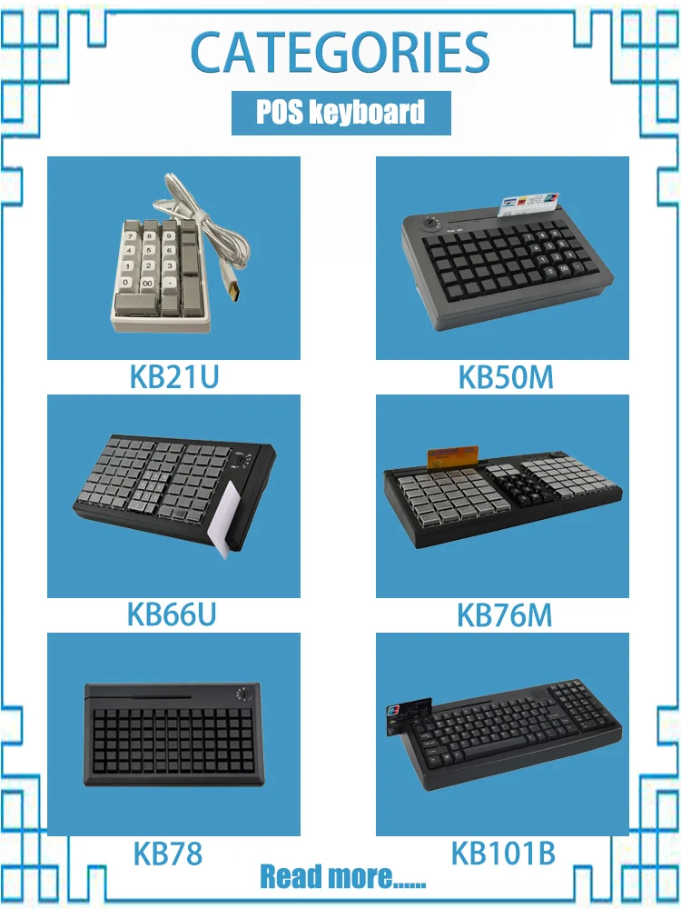 60 Keys Dual Interface Msr Membrane Programmable Pos Keyboard Kb60m - Buy Pos Keyboard,Usb ...