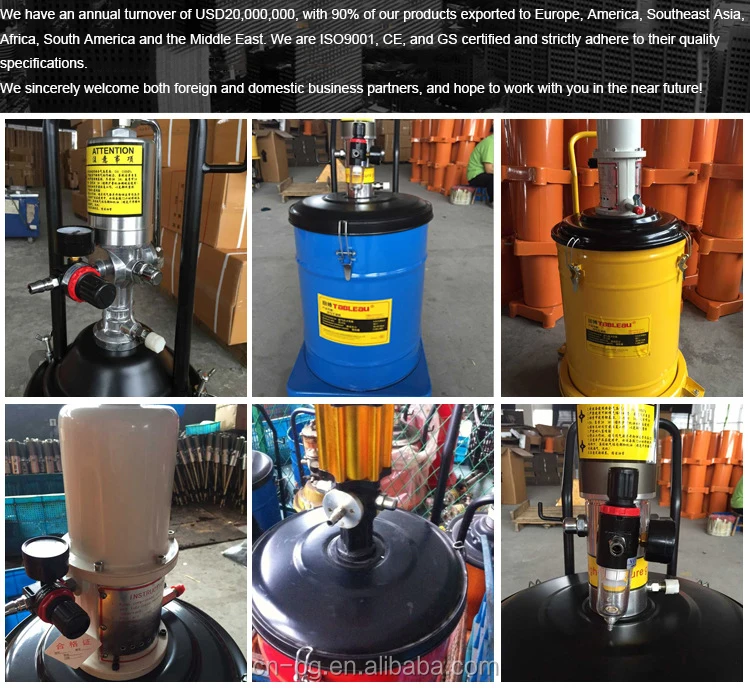 High Pressure Pneumatic Grease Pump 12l Air Operated Bucket Grease Pump ...