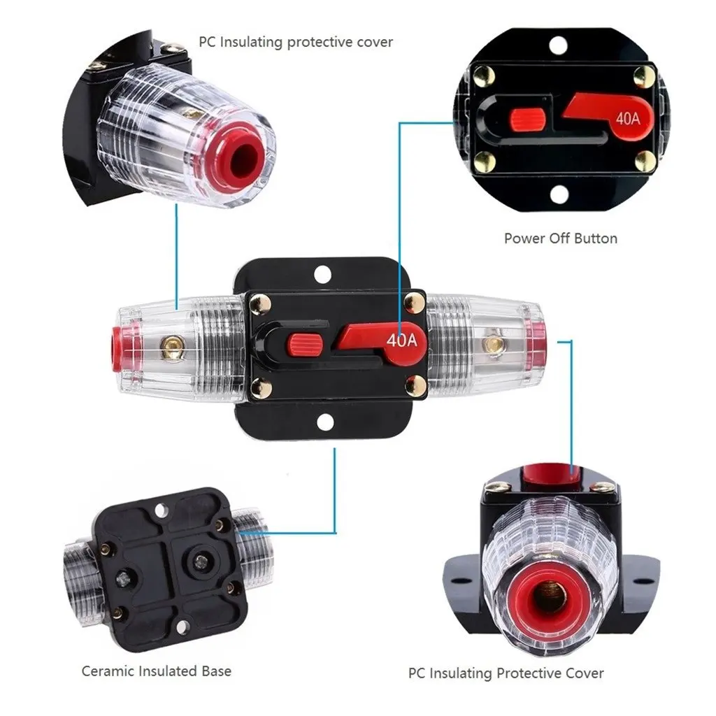 Waterproof Car Audio Fuses - Reliable DC Circuit Breakers
