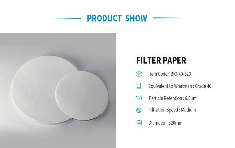 Quantitative Ashless Laboratory 20 Micron Filter Paper 320mm