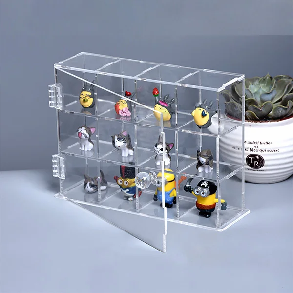 3 Tiers Clear Acrylic Display Box with Hinged Lids - YIJINYUAN