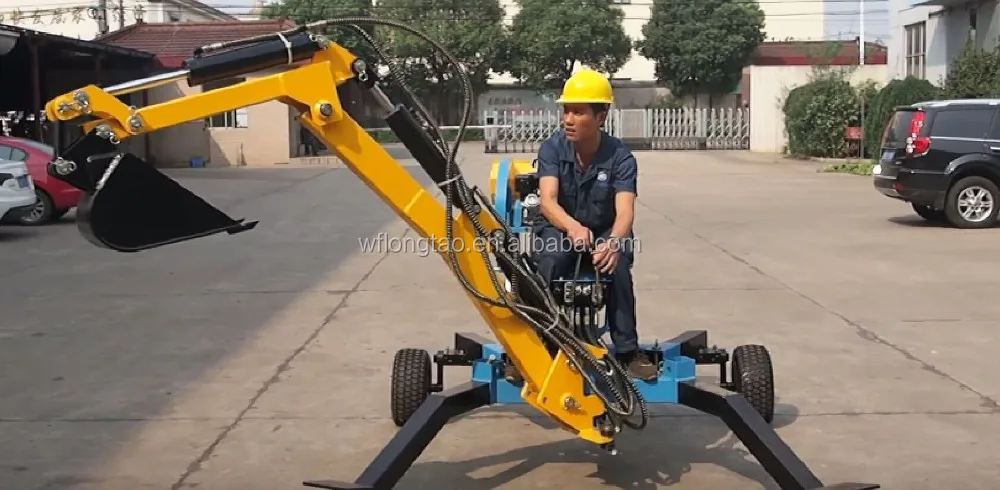 Mini Backhoe Excavator Trencher Towable Portable Ride On Digger - Buy ...