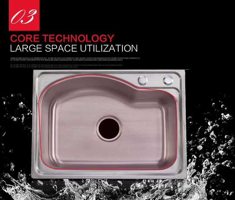 5842 Special Design Custom Size Stainless Steel Single Bowl Corner ...