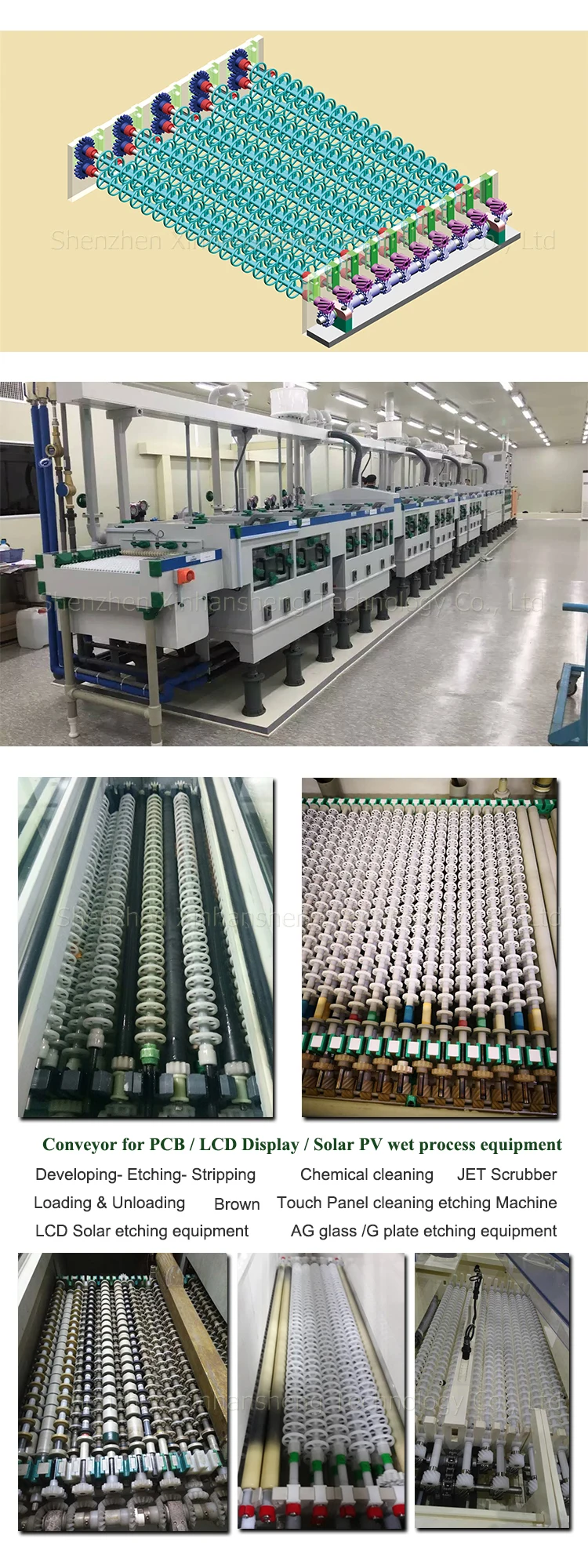 Plastic Conveyor Rollers for PCB Wet Processing Equipment