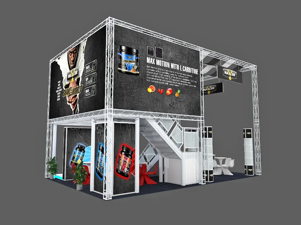 Double Deck Exhibition Booth,Custom Two Storey Exhibition Booth Design ...