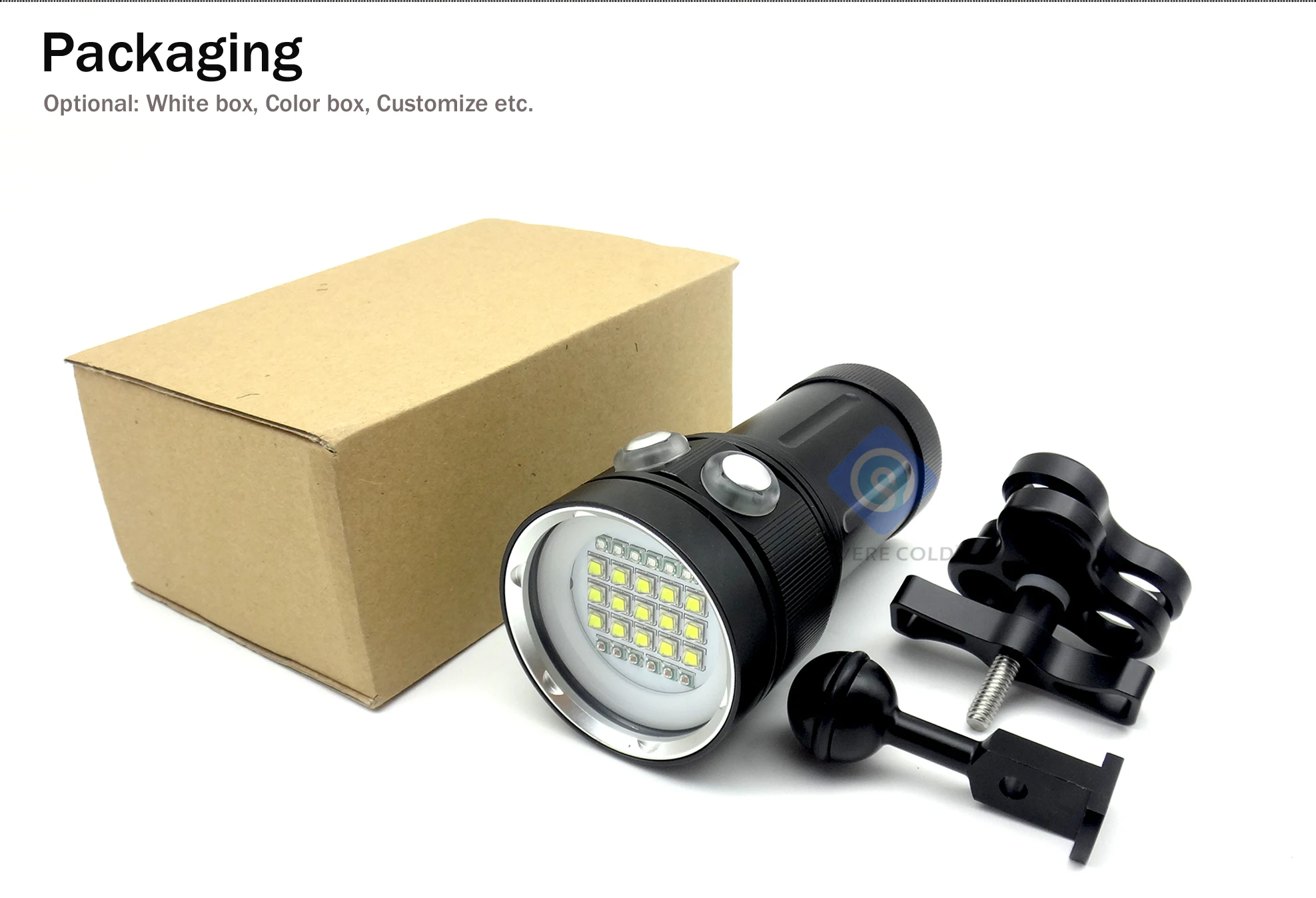 Professional Diving Light - 100m Scuba Video Flashlight