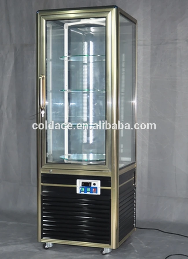 4 Sides Glass Door Rotating Cabinet Freezer Cake Display Fridge - Buy ...