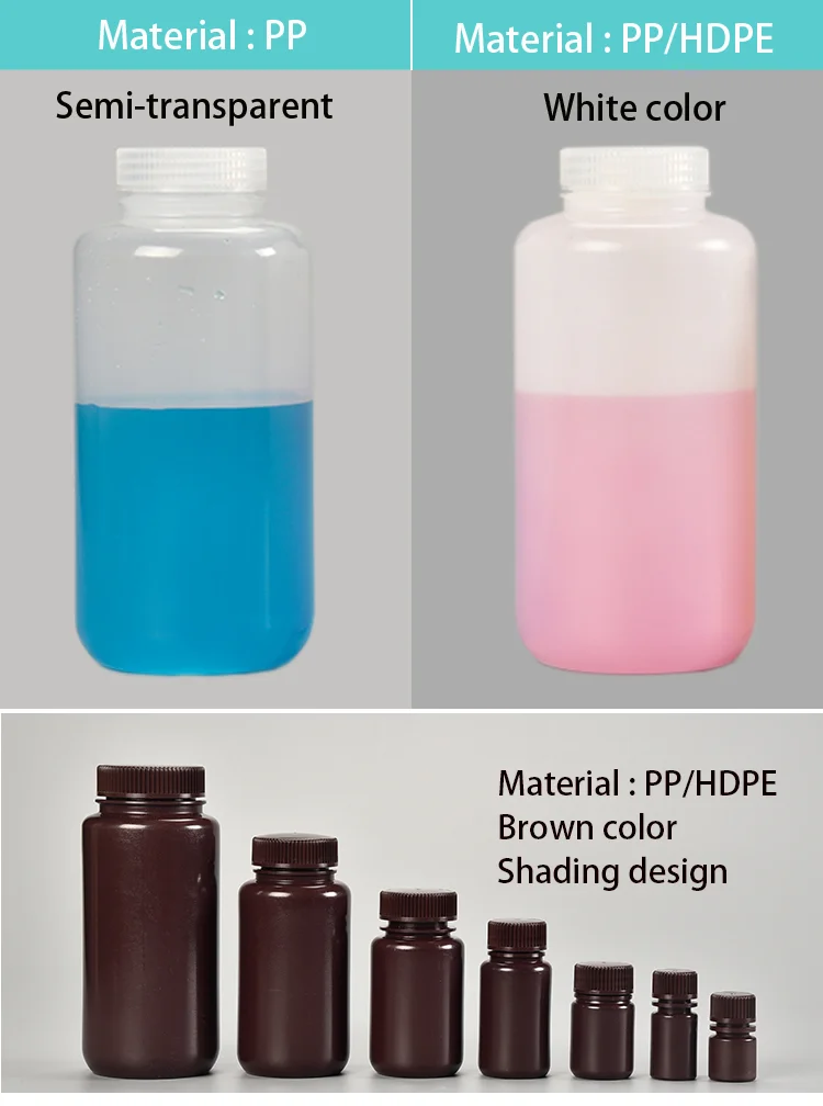Professional Factory Translucent Hdpe Pp Plastic Chemical Bottles For ...