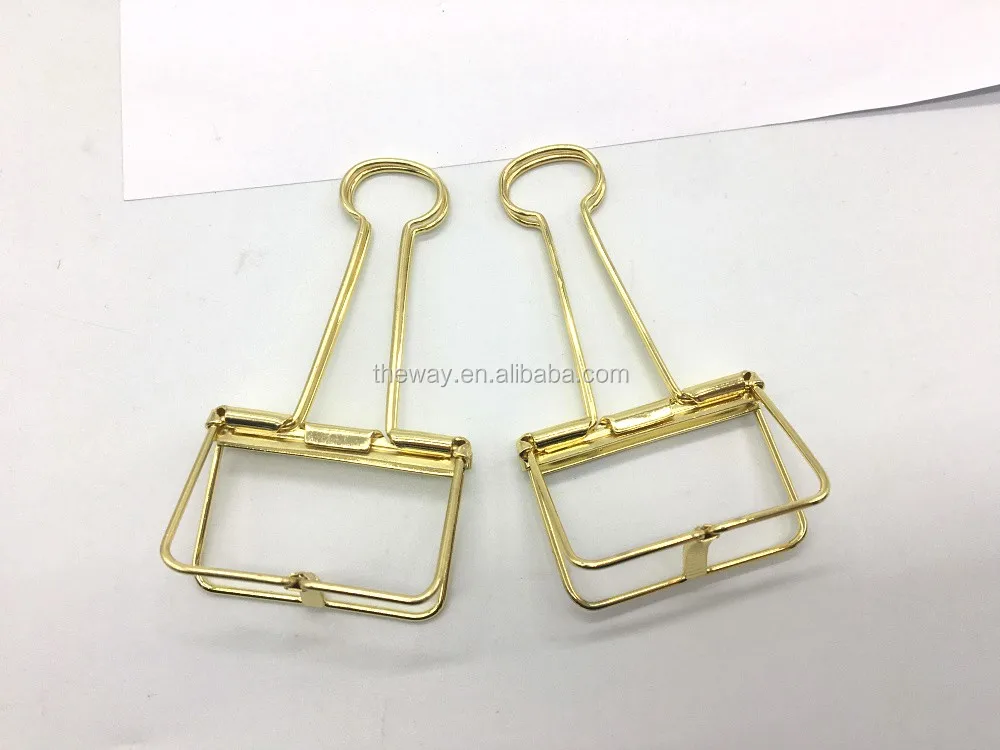 Gold Metal Hinge Clips Bulldog Clips - Durable & Versatile