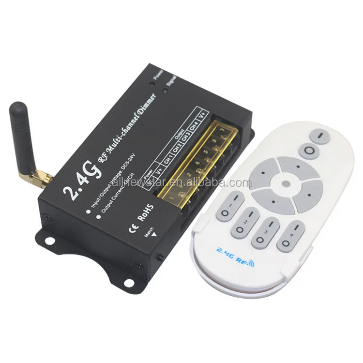 Wireless Multi-channel Dimmer With 2.4g Remote Controller 4 Channel Pwm ...